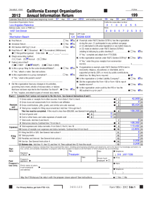 Fillable Online 2012 FTB Form 199 - Los Angeles Robotics (LARobotics ...