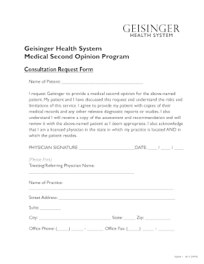 Fillable Online geisinger 76364-1 Consultation Request Form.indd ...