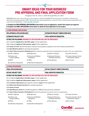 Fillable Online Smart ideas for your business pre-approval and final ...