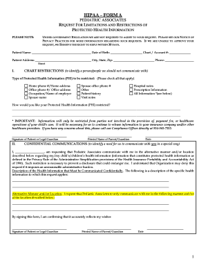 Fillable Online HIPAA Form A - Pediatric Associates Fax Email Print ...