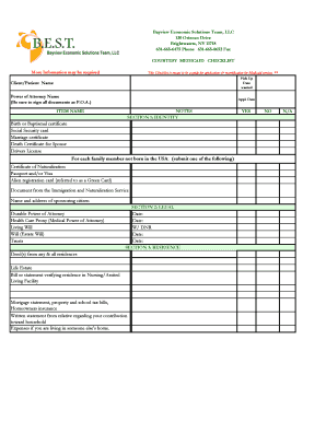 Fillable Online lisenioreducation Medicaid Checklist bTemplateb FOR ...