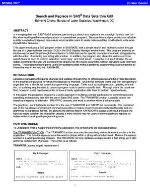 Fillable Online Search and Replace in SAS Data Sets thru GUI Fax Email ...