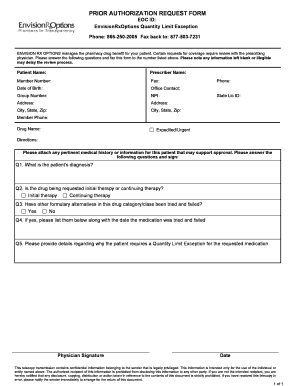 Fillable Online Quantity Limit Exception Fax Email Print - pdfFiller