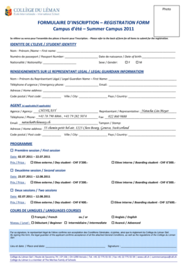 Fillable Online Application form Summer camps 2011 PDF - Welcome to ...