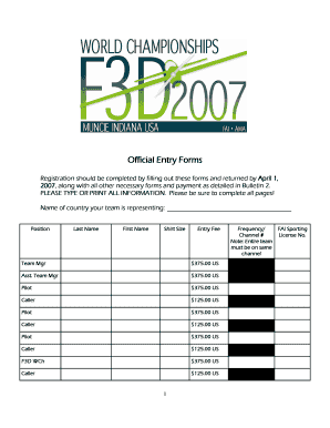 Fillable Online modelaircraft Official Entry Forms - modelaircraft Fax Email Print - pdfFiller