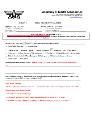 Fillable Online modelaircraft org EXHIBIT A PROPOSAL NO - modelaircraft ...