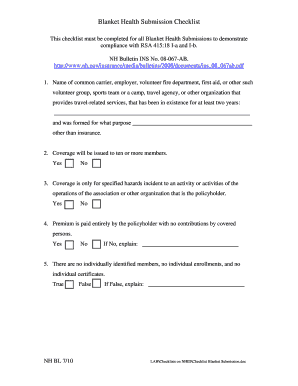 Fillable Online nh Checklist must be completed for all bBlanketb ...