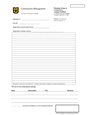 Fillable Online cf missouri GENERICINSPECTION.doc Fax Email Print ...