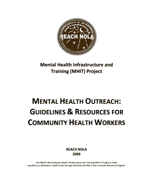 Fillable Online reachnola Mental Health Infrastructure and Training ...