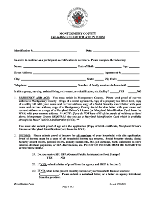 Fillable Online montgomerycountymd MONTGOMERY COUNTY Call-n-Ride ...