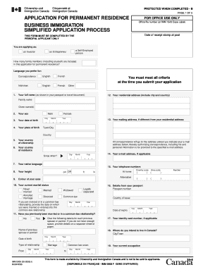 Fillable Online IMM 0008eBUS bApplicationb for bPermanent Residenceb ...