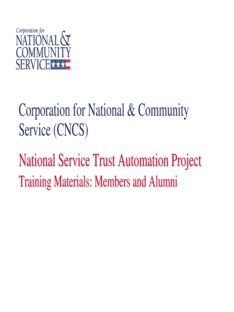 Fillable Online slce colostate Corporation for National & Community ...