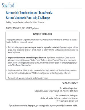 Fillable Online Partnership Termination and Transfer of a Partner's ...