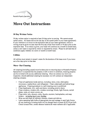 Fillable Online 30 Day Written Notice Fax Email Print - pdfFiller