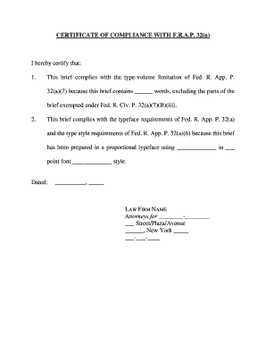 Fillable Online BCertificateb of Compliance Proportional Fax Email ...