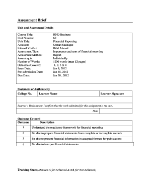 Fillable Online Assessment Brief Fax Email Print - pdfFiller