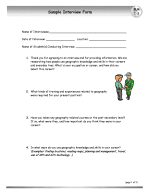 Fillable Online Sample Interview Form 1 3 - Wikispaces Fax Email Print ...