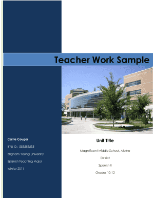 Fillable Online Teacher Work Sample - Wikispaces Fax Email Print ...
