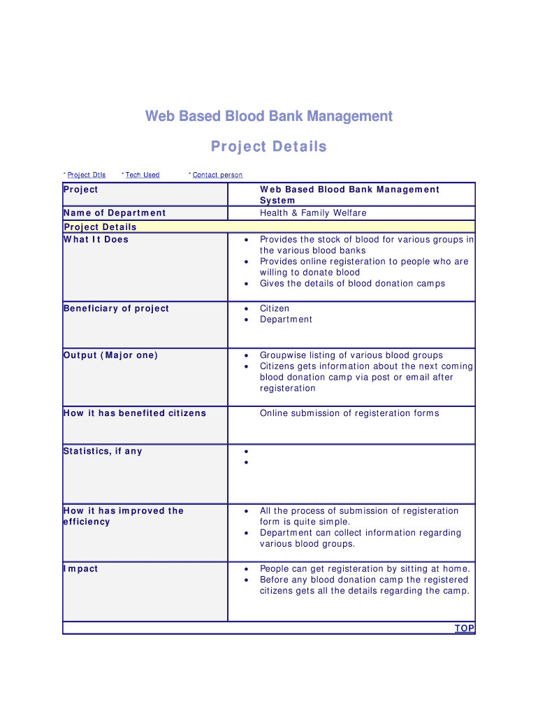 Fillable Online Web Based Blood Bank Management Fax Email Print - pdfFiller