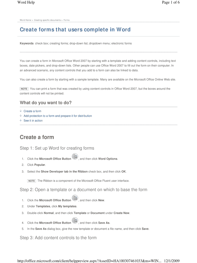 Fillable Online Create forms that users complete in Word - Wikispaces Fax Email Print - pdfFiller