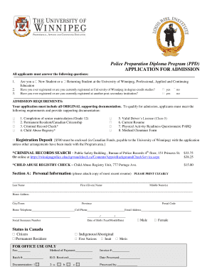 Fillable Online PPD Application.pdf - Professional, Applied and ...