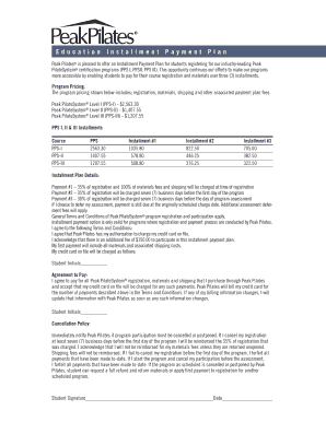 Fillable Online Download the installment plan application form - Peak ...
