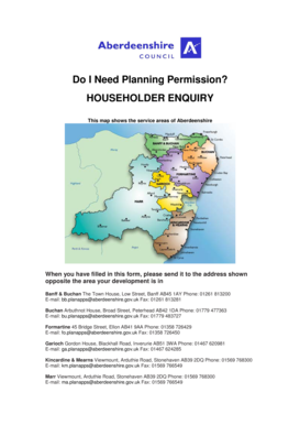 Fillable Online aberdeenshire gov Do I Need Planning Permission? HOUSEHOLDER ENQUIRY ...