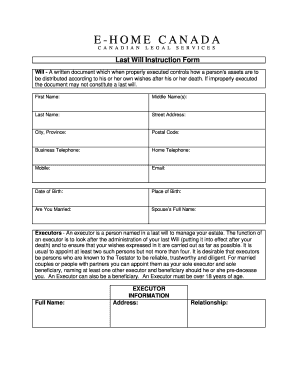 Fillable Online e-homecanada Will Form MS.pdf - E-Home Canada Fax Email ...