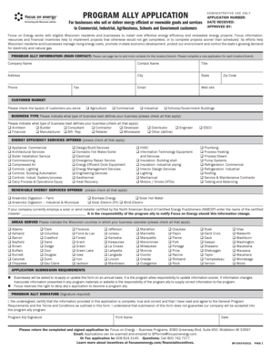 Fillable Online city milwaukee PROGRAM ALLY APPLICATION - City of ...