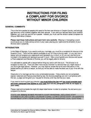 Fillable Online A COMPLAINT FOR DIVORCE Fax Email Print - pdfFiller