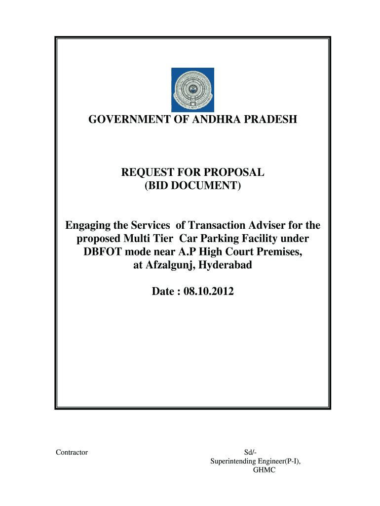 Fillable Online ghmc gov GOVERNMENT OF ANDHRA PRADESH REQUEST FOR ...