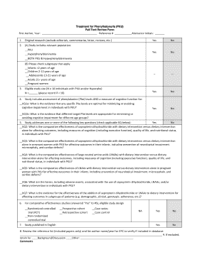 Fillable Online ncbi nlm nih Treatment for Phenylketonuria (PKU): Full ...
