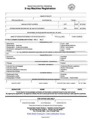 Fillable Online health nv X-ray Machine Registration - Nevada State ...