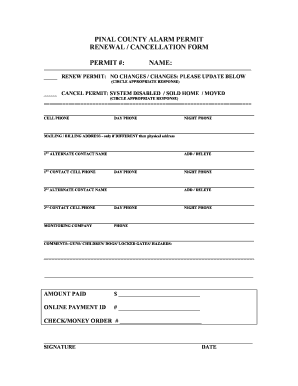 Alarm Renewal Form - Pinal County - Pinalcountyaz - Fill and Sign ...
