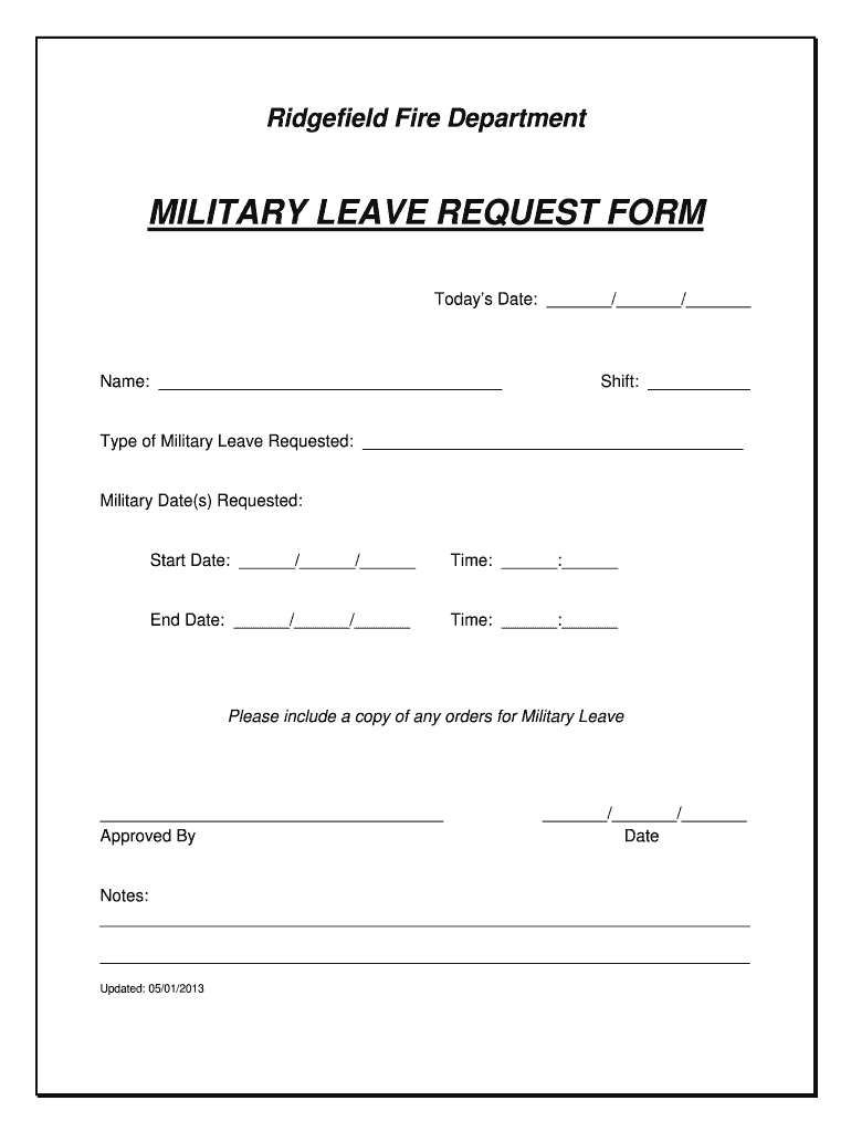 Military Leave Form - Fill Online, Printable, Fillable, Blank | pdfFiller