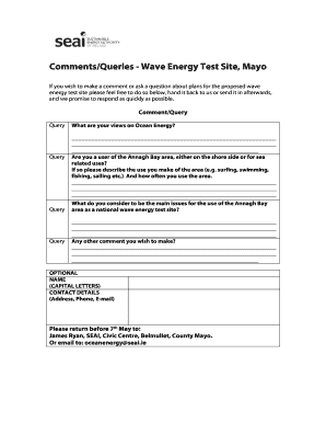 Fillable Online seai Consultation Feedback Form Fax Email Print - pdfFiller