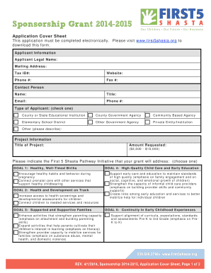 Fillable Online first5shasta Cover Sheet - First 5 Shasta Fax Email ...