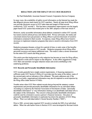 Fillable Online apps americanbar REDACTION AND THE IMPACT ON UCC DUE ...