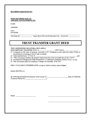 Fillable Online fidelitytitle Trust Transfer Grant Deed Form - Fidelity ...