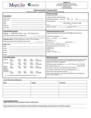 Fillable Online medicaid ms Magnolia Electroconvulsive Therapy (ECT ...