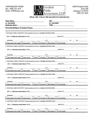 Fillable Online 1099 request form - Lmgw.com Fax Email Print - pdfFiller