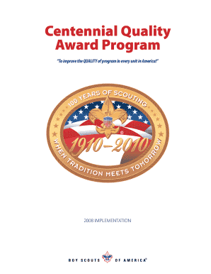 Fillable Online scouting Centennial Quality - scouting Fax Email Print - pdfFiller