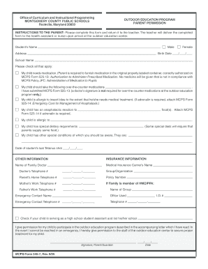Fillable Online montgomeryschoolsmd MCPS Form 345-7, 9/05. Outdoor ...