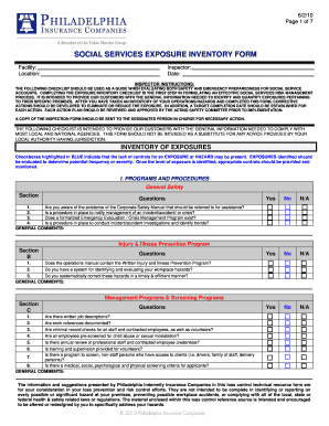 Fillable Online Form Social Service Exposure Inventory - Ministry ...