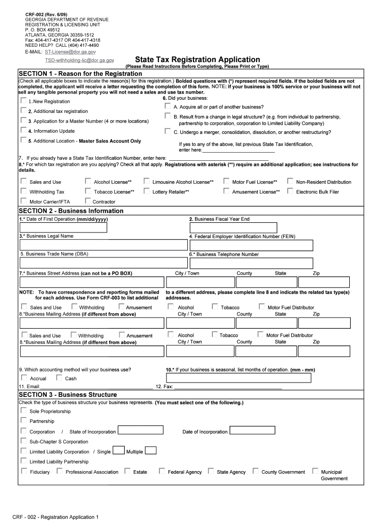 Fillable Online State Tax Registration Application - Altera Payroll Fax ...