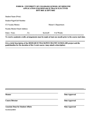 Fillable Online ucdenver UNIVERSITY OF COLORADO SCHOOL OF MEDICINE Fax ...