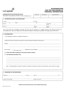 Fillable Online Authorization for the disclosure of personal ...