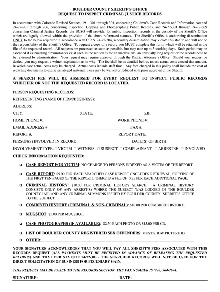 Fillable Online bouldercounty 3-Day Request Form - Updated 081409.DOC Fax Email Print - pdfFiller