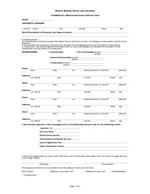 Fillable Online Commercial Loan Application - North Shore Trust and ...