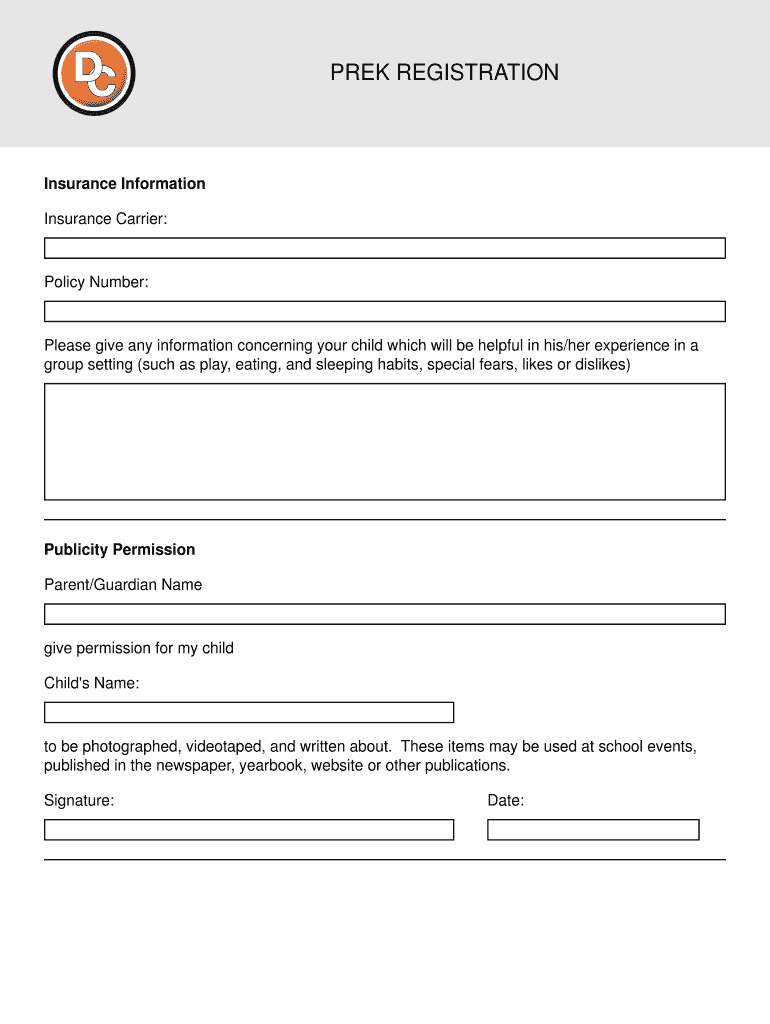 Fillable Online davie k12 nc North Carolina Pre-Kindergarten Program ...